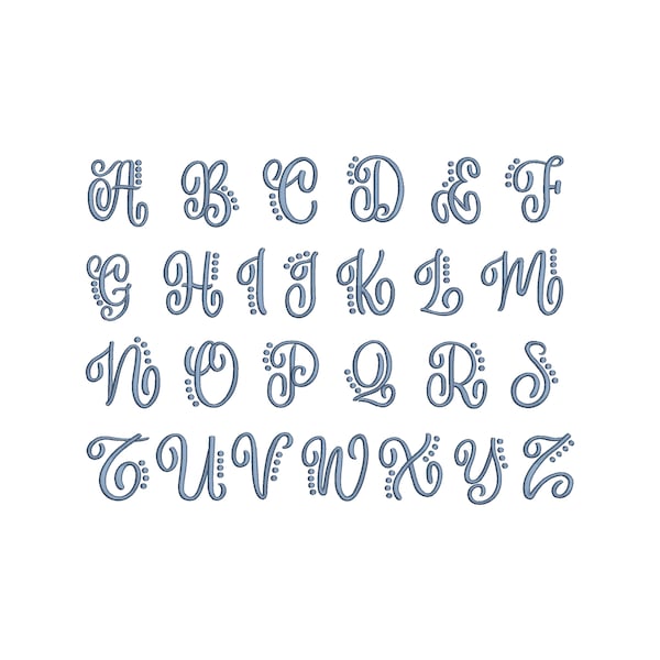 Embroidery Cursive Fonts Baby - Etsy