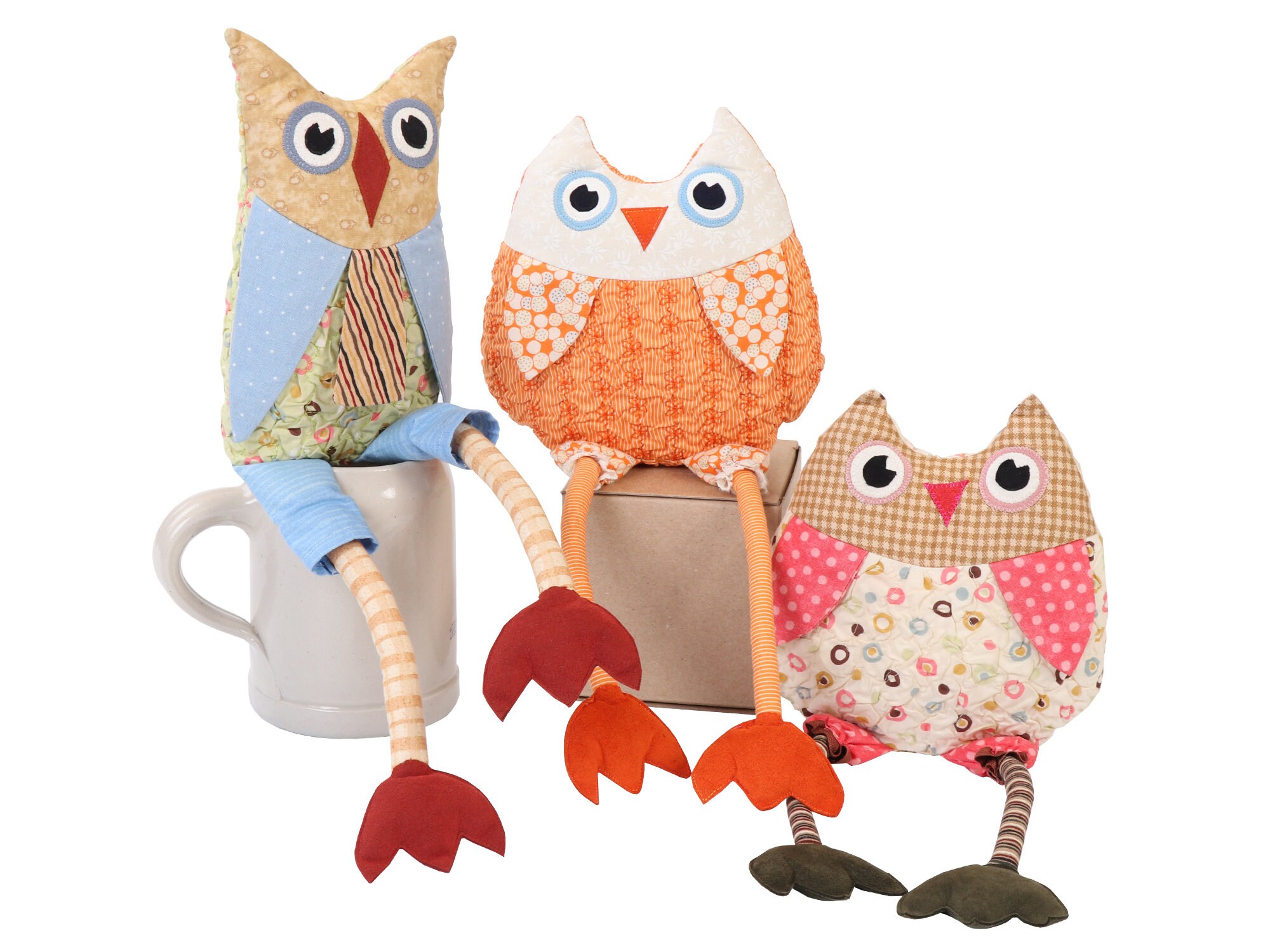 Hoot N Annie Owl Softies /patterns by Annie/zipper | Etsy