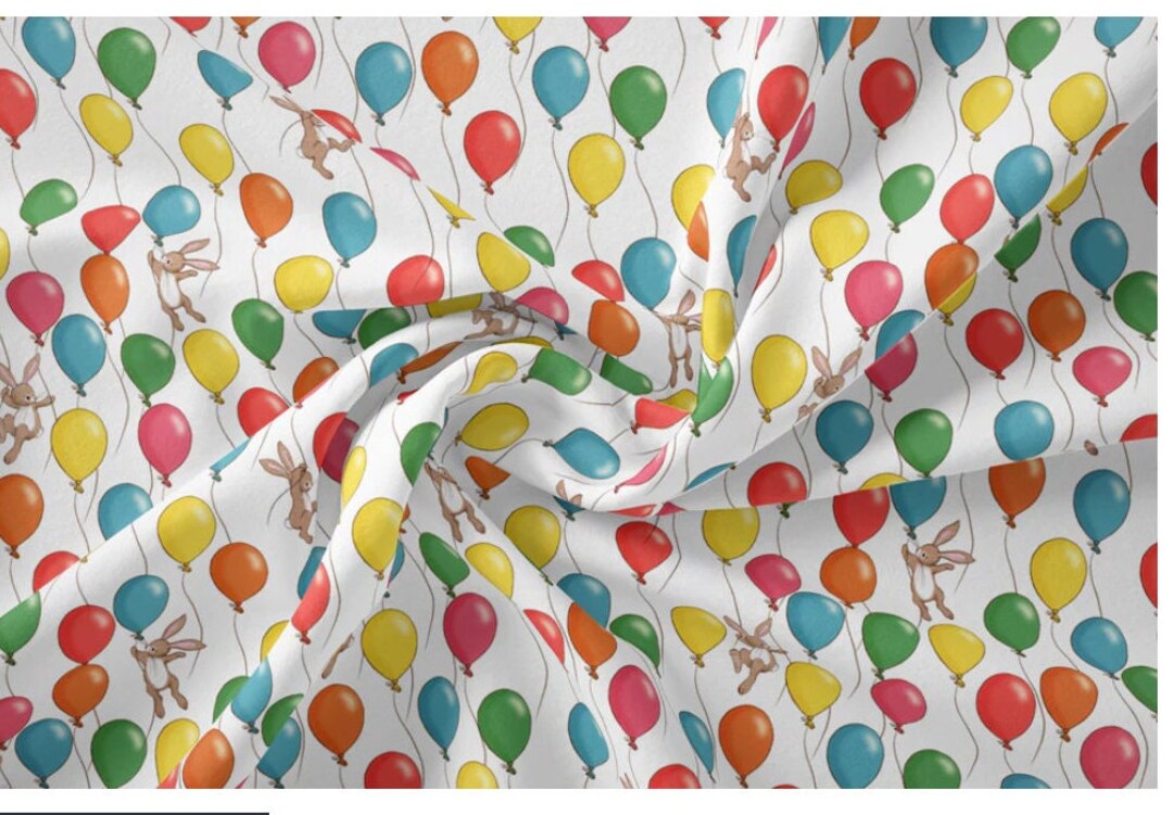 NEW Balloon Bunny Belle and Boo Fabric/fabric/fat Quarter Cut/1/2 Yard ...