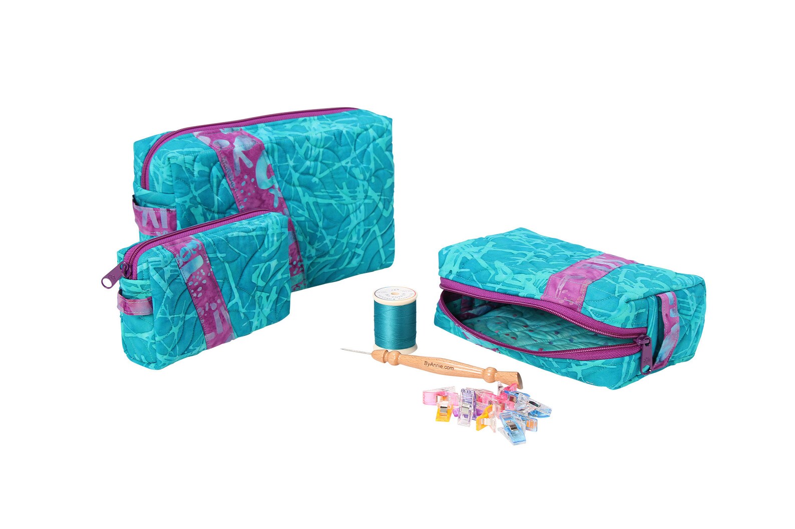 Ditty Bags 2.0 Pattern by Annie Zipper Compartments Sewing Organizer ...
