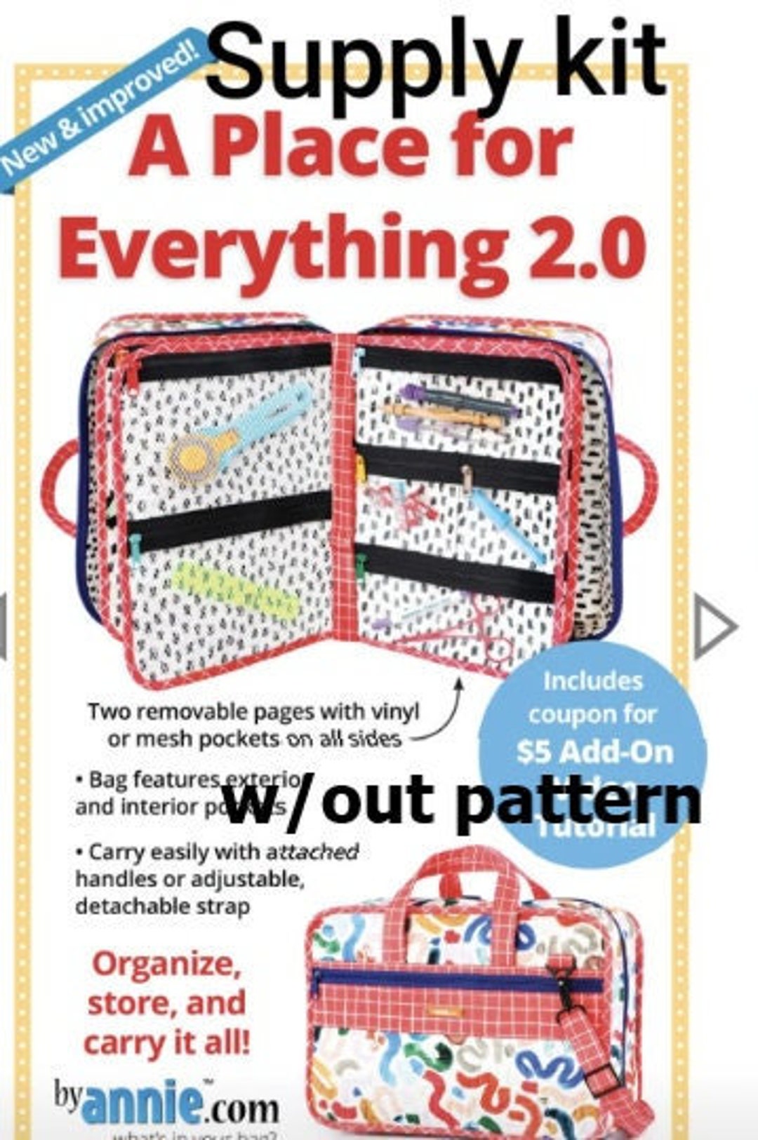 A Place for Everything 2.0 Supply Kit/no Pattern/includes Hardware/fold ...