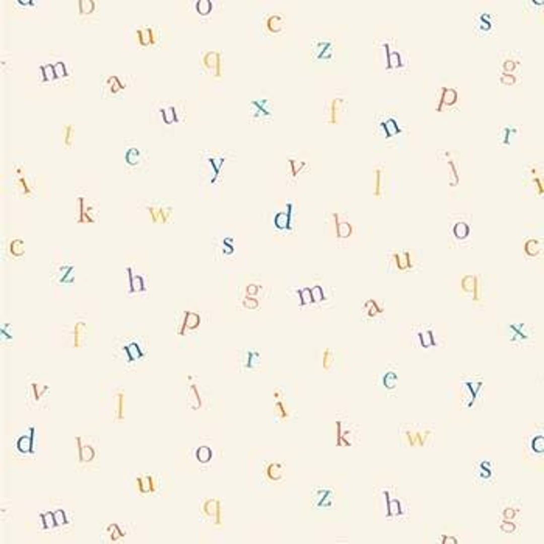 Belle and Boo Retro ABC Fabric - Michael Miller Children's Fabric - Etsy