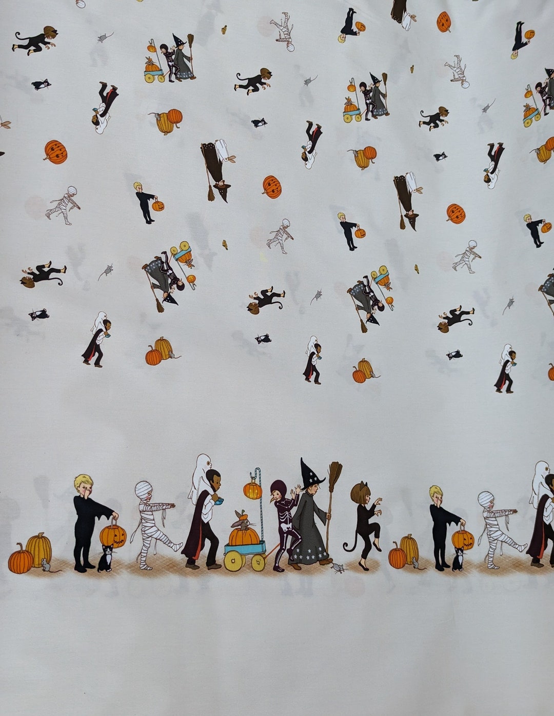 New Belle and Boo Halloween Double Border Fabric/1/2 Yard Cuts/1 Yard ...