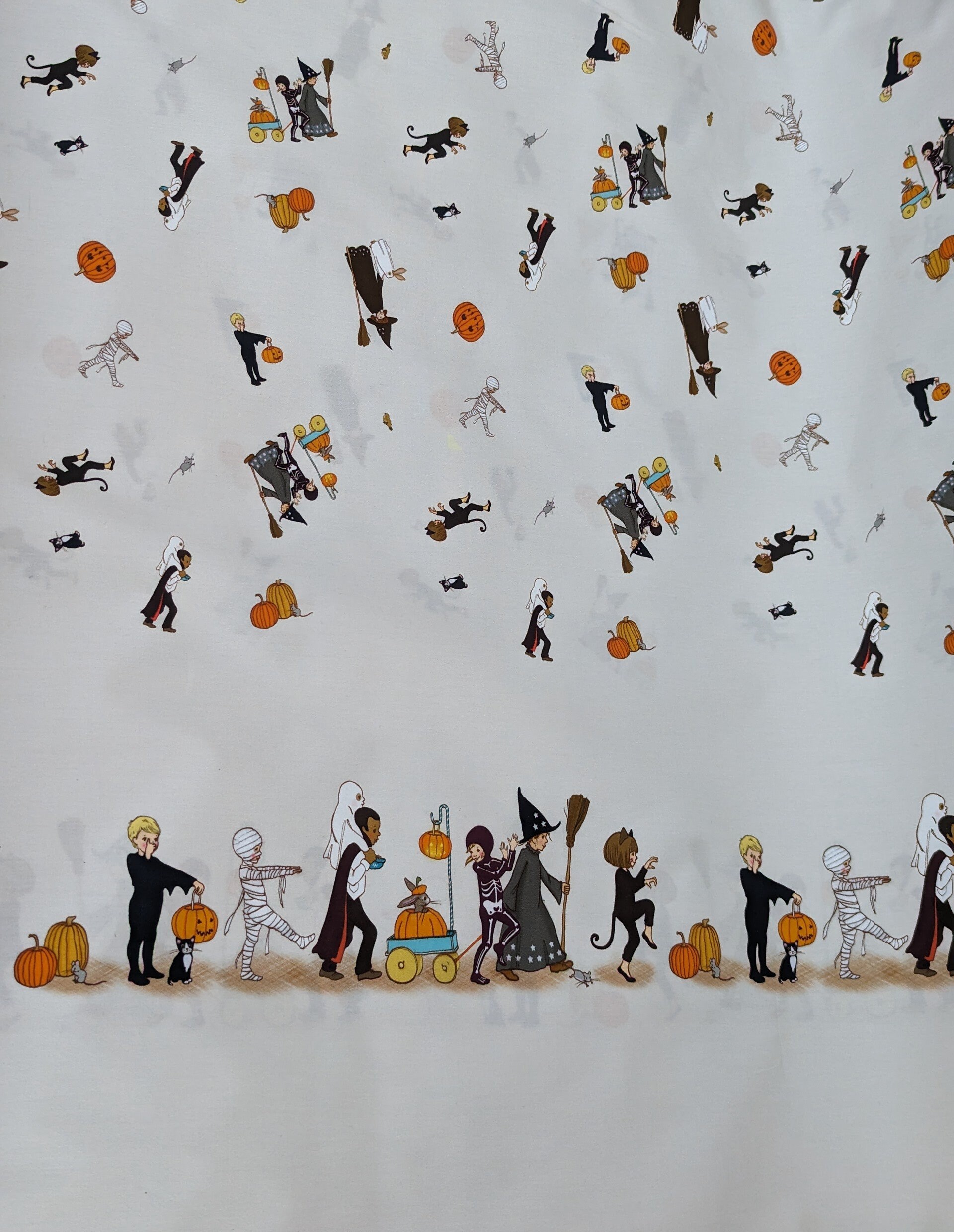 Belle and Boo Halloween Fabric: Double Border Cotton Poplin - Etsy