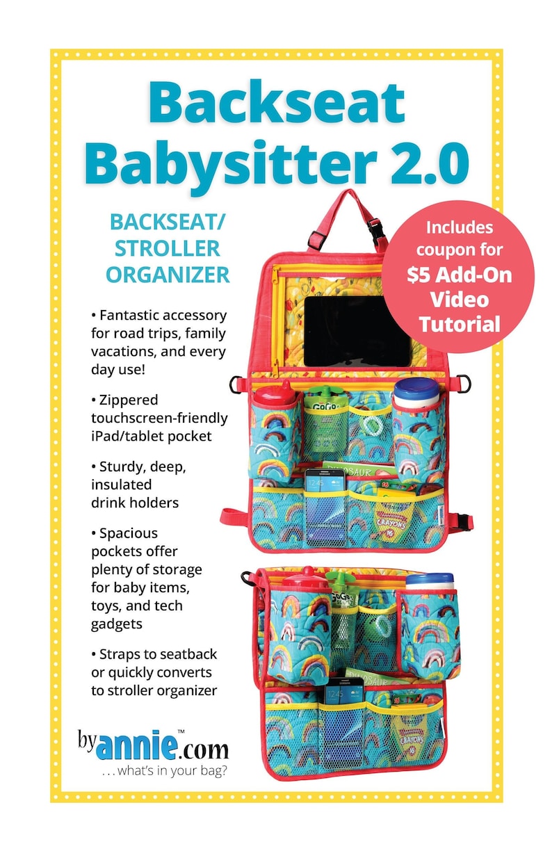 New Updated Backseat Babysitter/pba256-2/patterns by Annie/car - Etsy