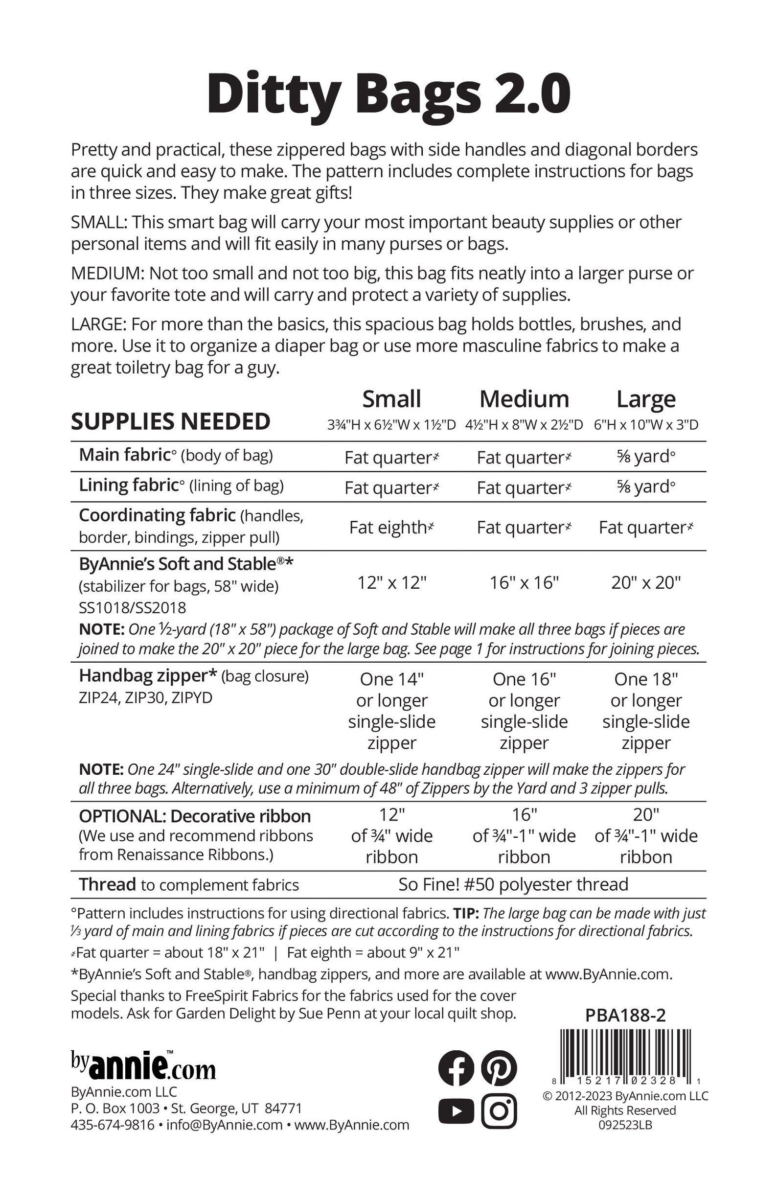 Ditty Bags 2.0 Pattern by Annie Zipper Compartments Sewing Organizer ...