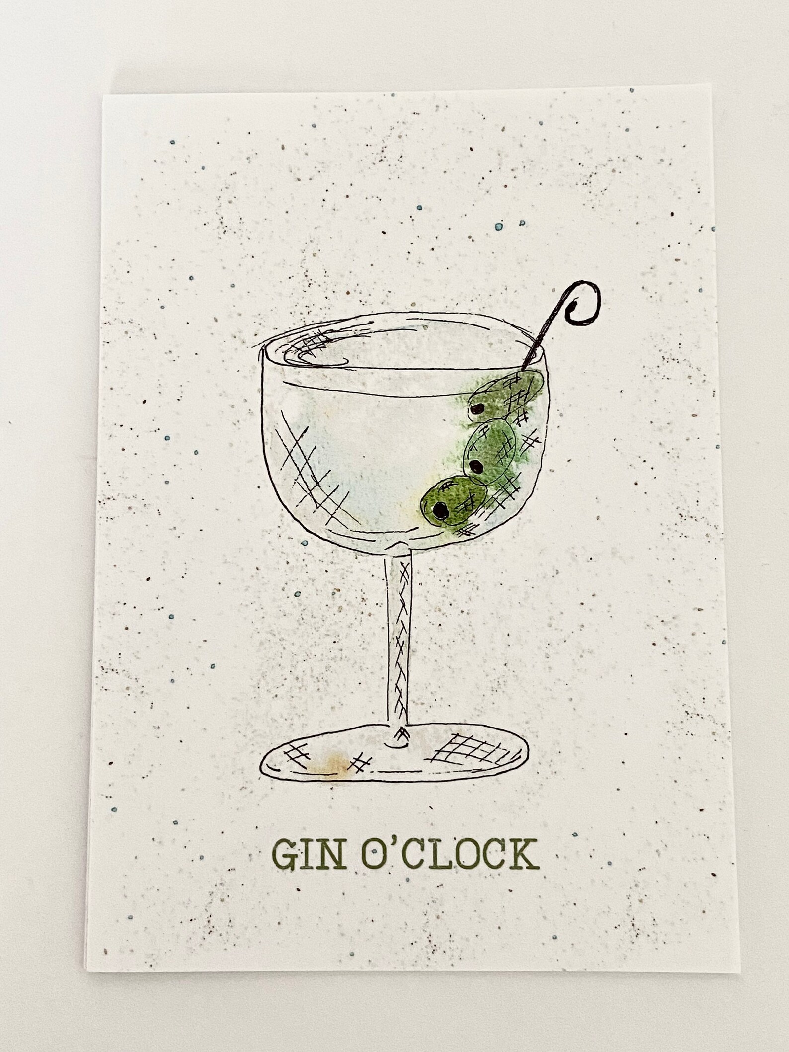 Gin O'clock Greetings Card - Birthday, Mothers Day, Friends, -gin ...