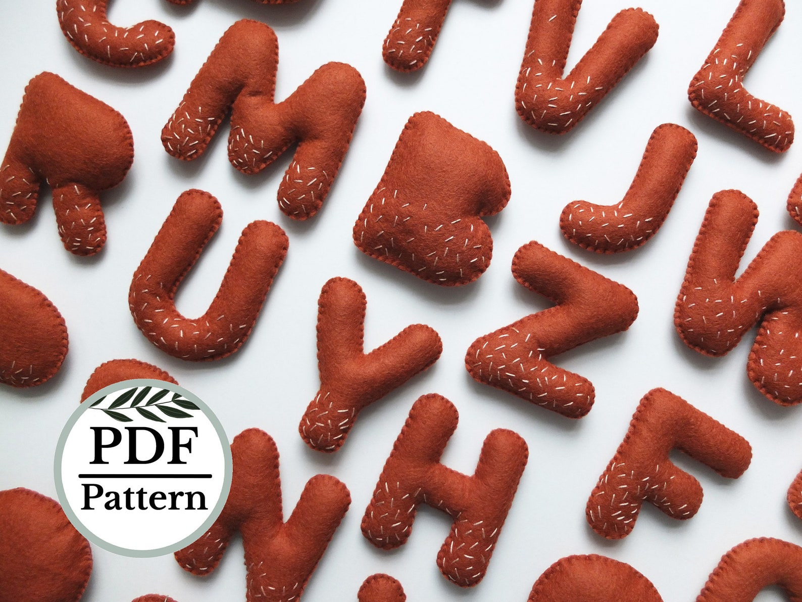 Felt Alphabet PDF Pattern. PDF Pattern. Felt Plushie DIY. Desert Scene ...