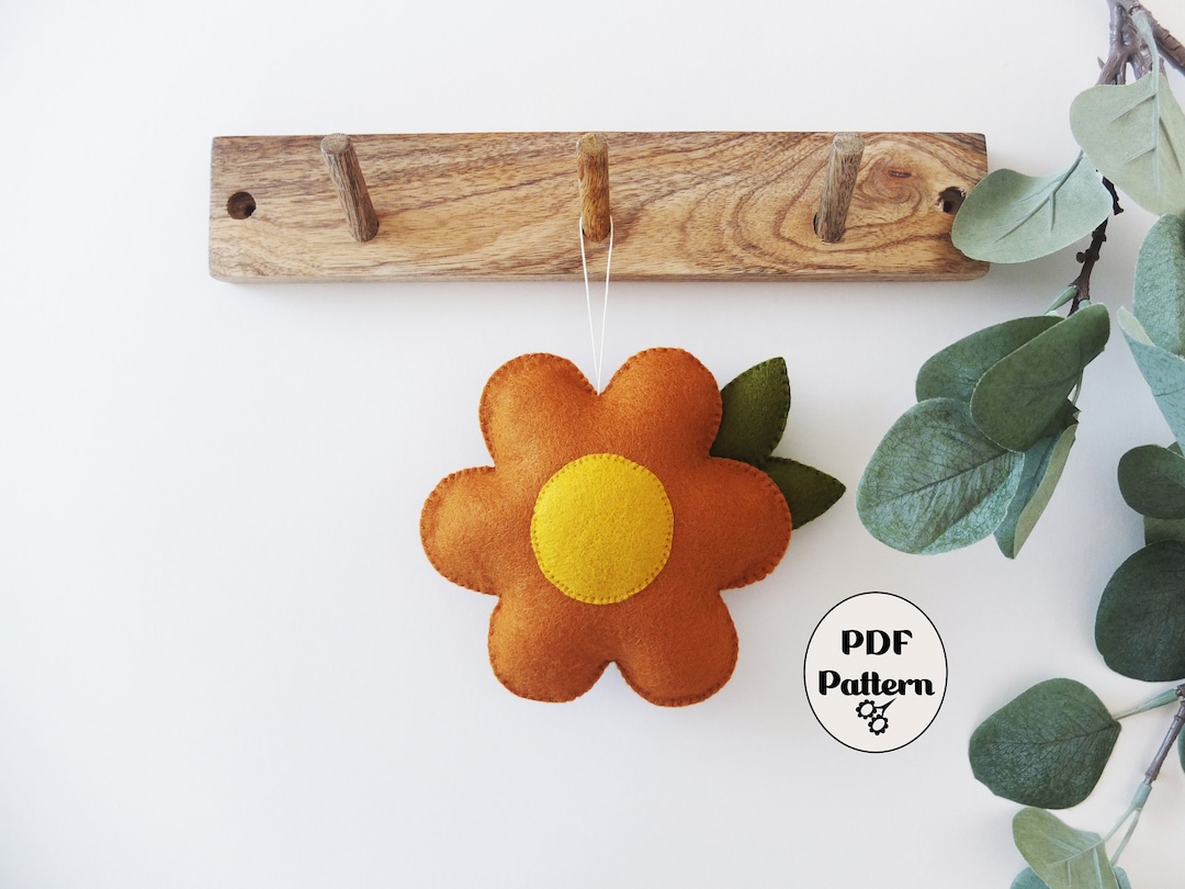 Large Felt Flower PDF Pattern, Spring Felt Flower, Beginner Craft, Felt ...
