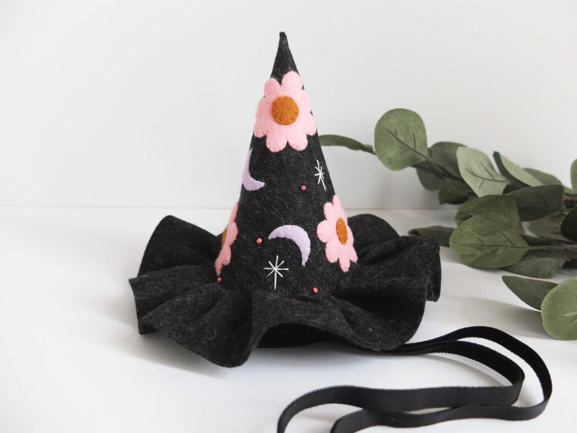 Mini Felt Witch Hat PDF Pattern | Beginner Halloween Ornament DIY ...