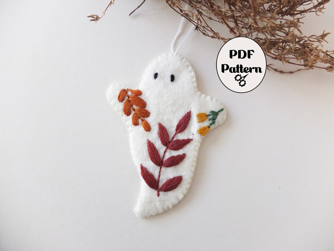 Felt Ghost PDF Pattern, Halloween Craft Pattern, Instant Download ...