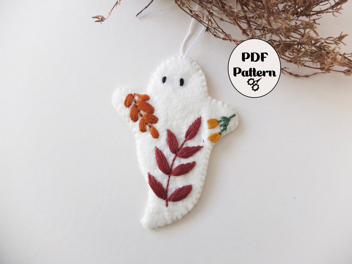 Felt Ghost PDF Pattern, Halloween Craft Pattern, Instant Download ...