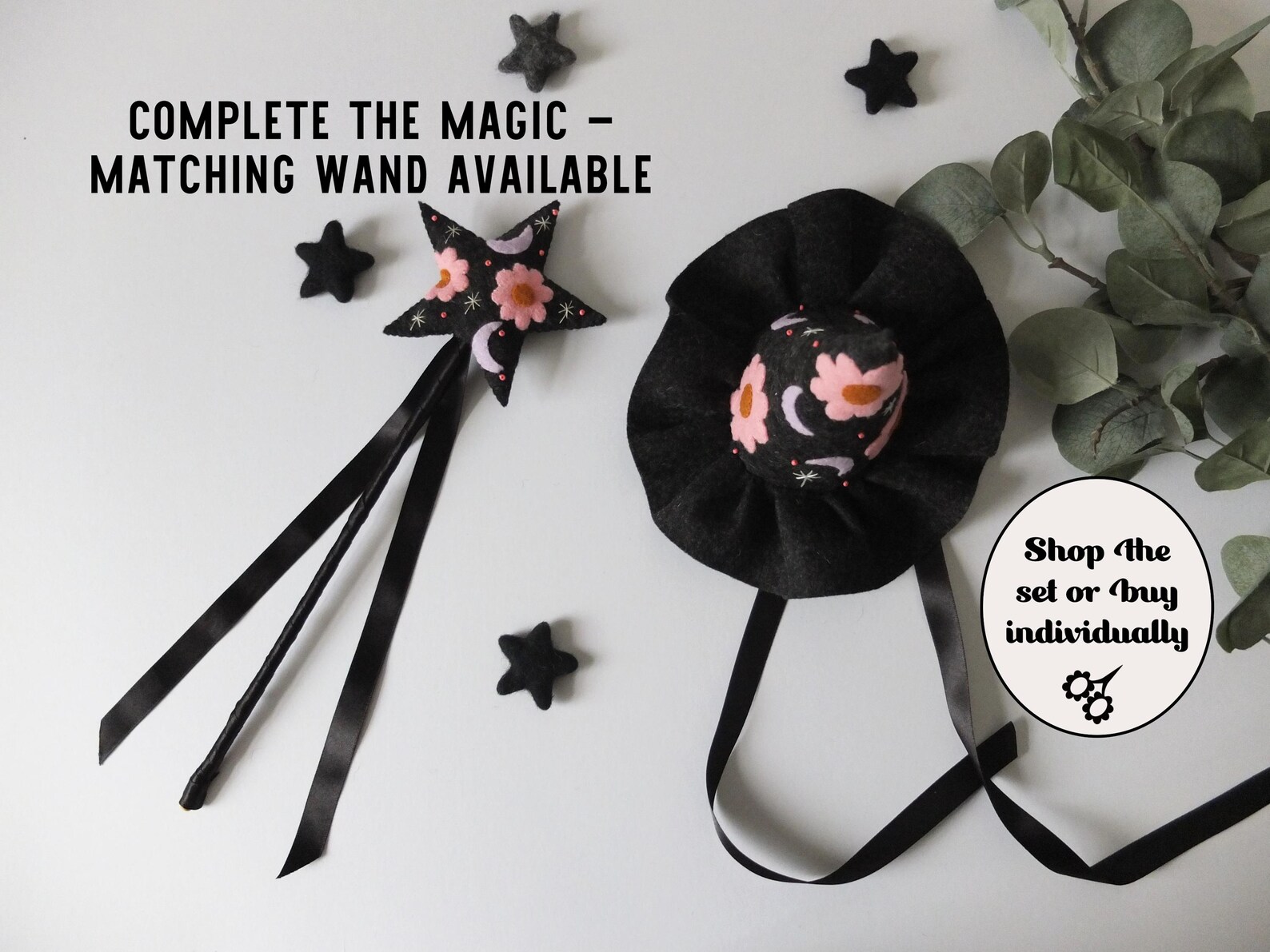 Mini Felt Witch Hat PDF Pattern | Beginner Halloween Ornament DIY ...