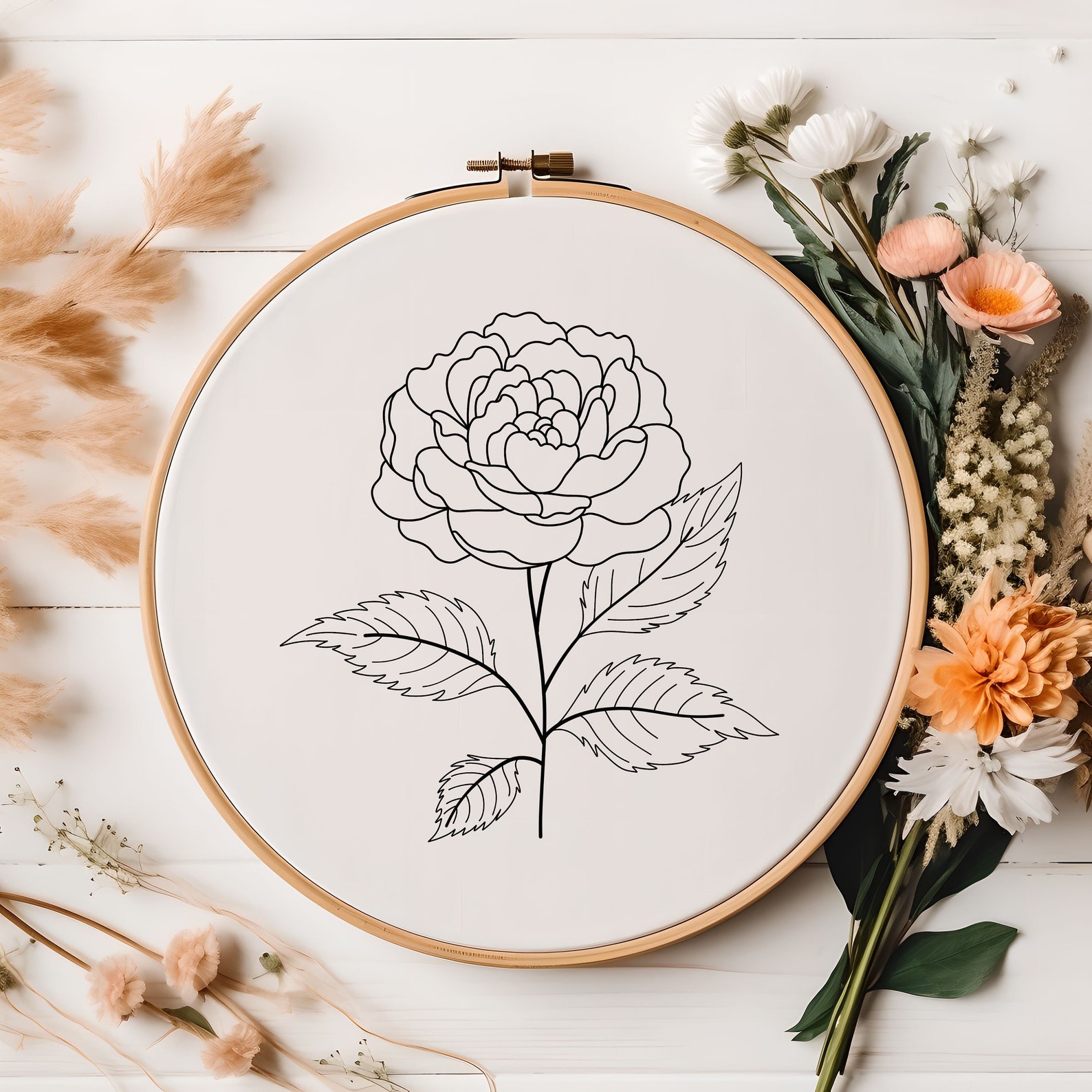 Rose Pattern, Hand Embroidery Pattern, PDF Pattern, Embroidery Pattern ...