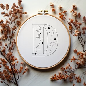 Space Alphabet, Hand Embroidery Pattern Pdf, PDF Pattern, Galactic ...