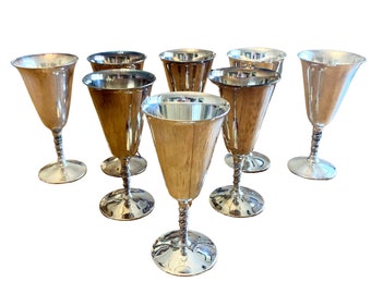 Silverplate Goblets - Etsy
