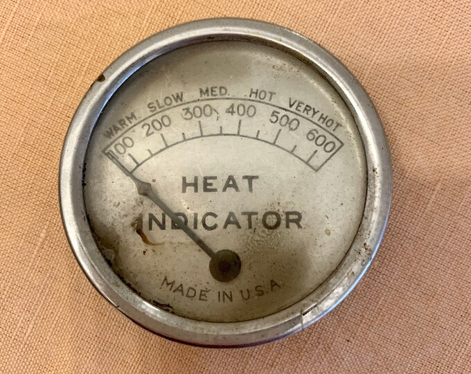 Vintage Oven Heat Indicator, Salvaged Old Wood Stove Thermometer, Craft ...