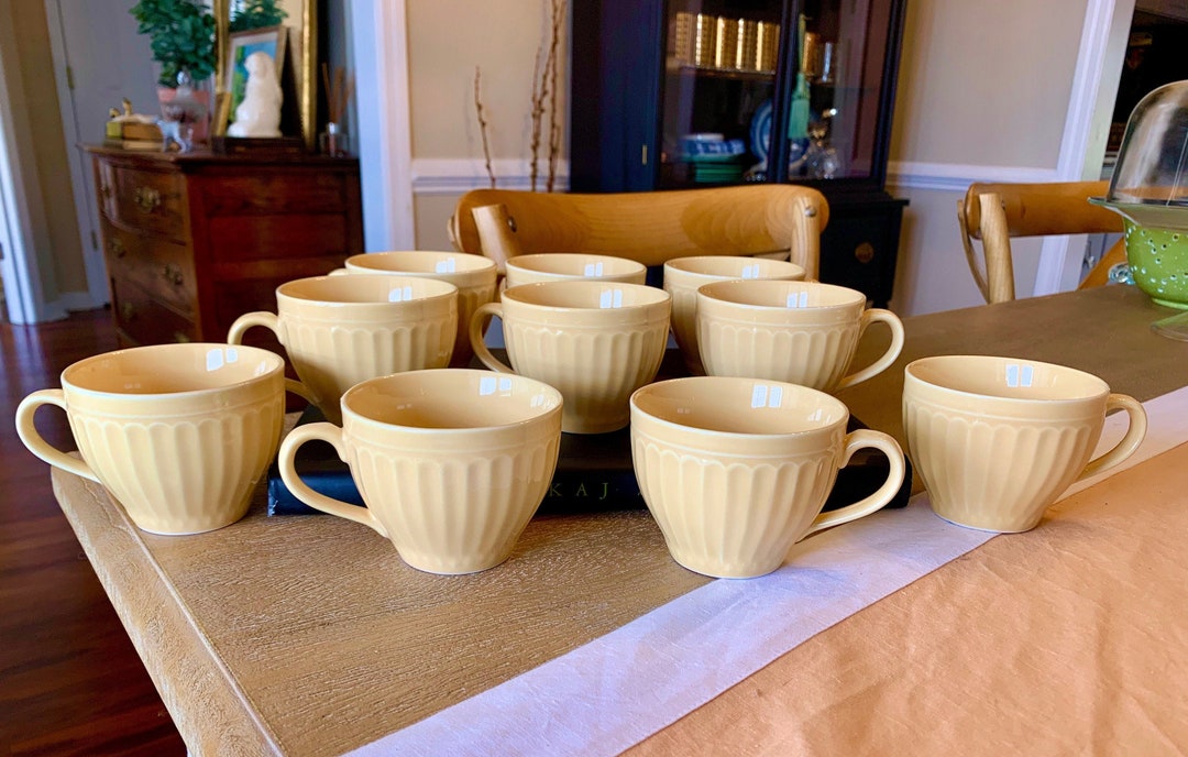 Vintage Coventry Parthenon Yellow Porcelain Coffee Cups, Set of 10 ...