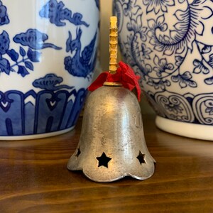 Vintage Silver Christmas Bell, Vintage Brass Bell, Rustic Bell - Etsy