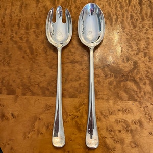 Vintage Gerity Silverplate Serving Set: Rat Tail Spoon and Fork - Etsy