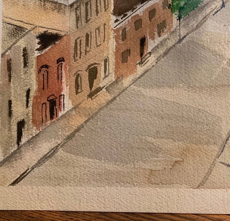 Vintage Watercolor Paintings Two-sided Artwork Melon - Etsy