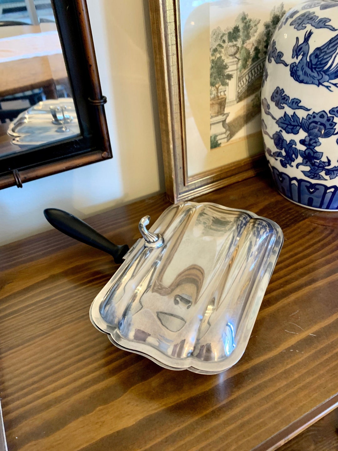 Vintage Bristol Silver Silent Butler, Crumb Catcher Ashtray, Poole EPCA ...