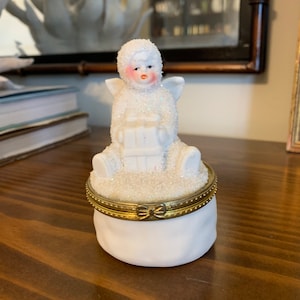 Vintage Snowbaby Trinket Box, K's Collection Christmas Snow Angel ...
