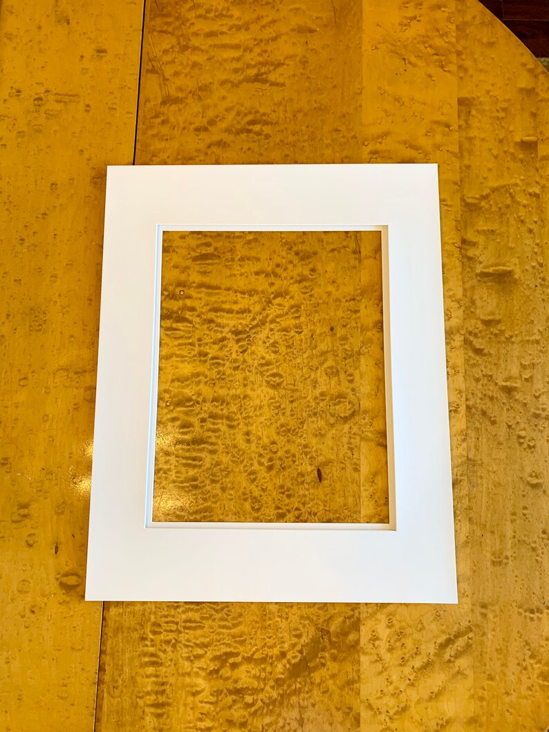 White Beveled Double Mat, 16x20 Matted to 11x14 - Etsy