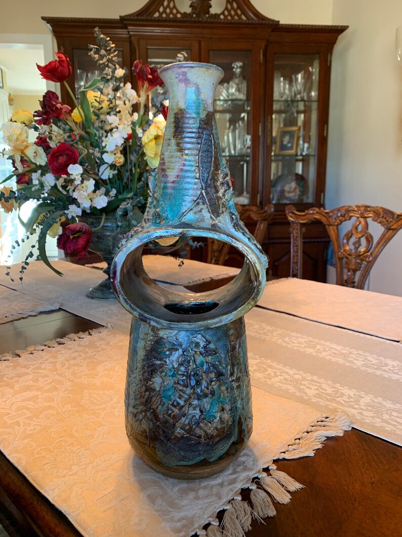 Large Vintage Oscar Bucher Ikebana Pottery Vase - Etsy