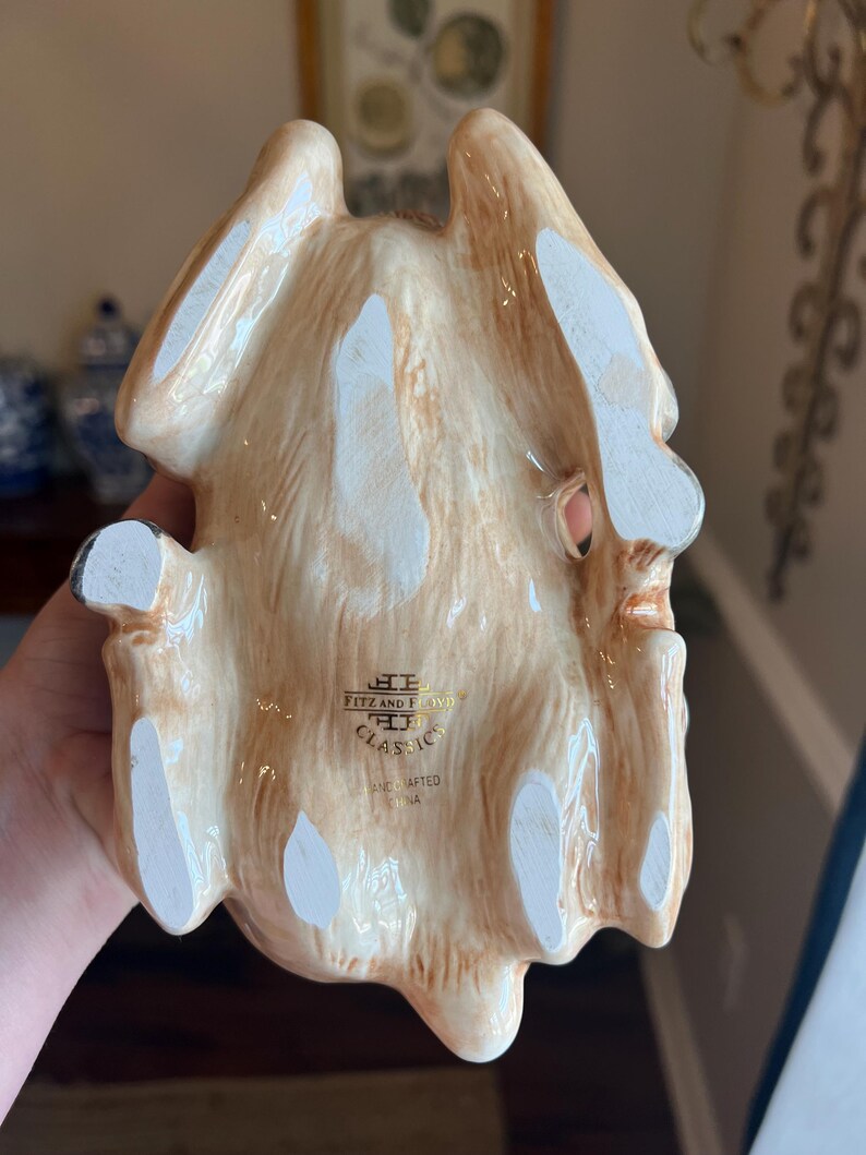 Fitz & Floyd Snowy Woods Deer Lidded Box, Ceramic Christmas Deer Fawn ...