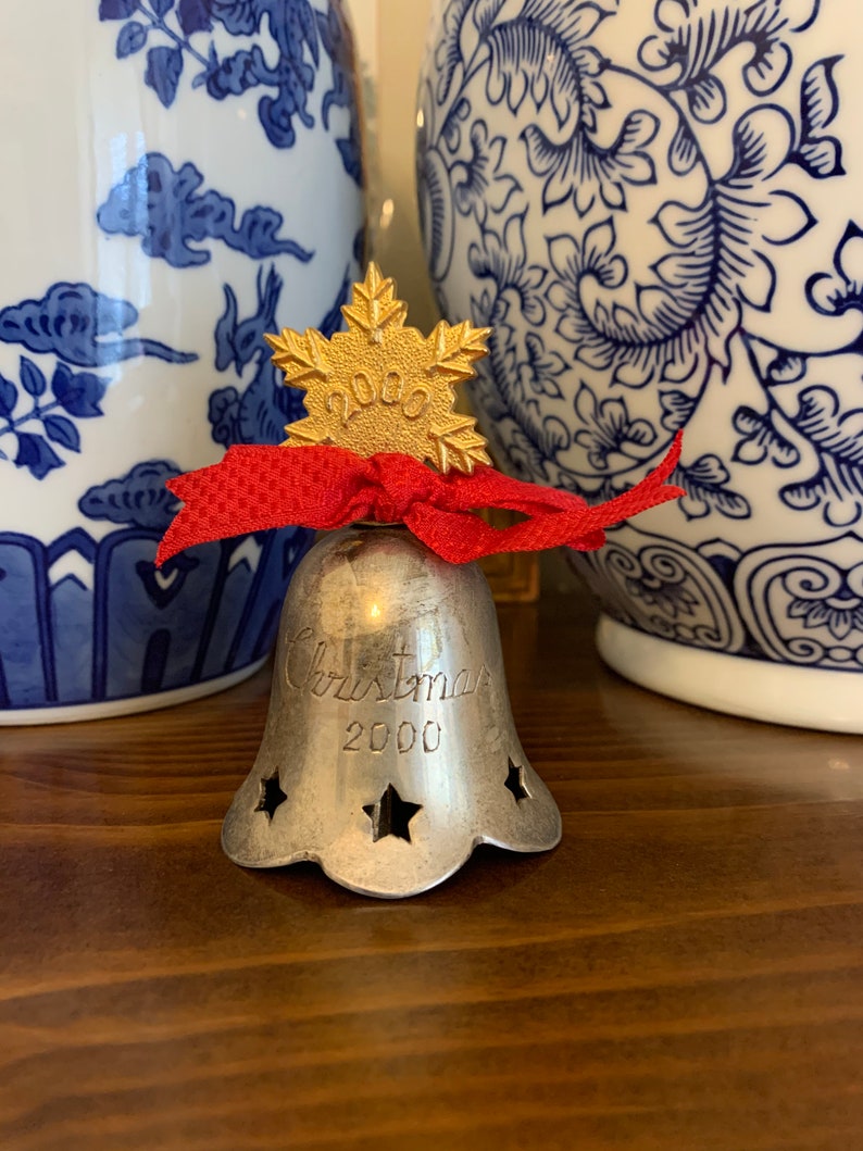 Vintage Silver Christmas Bell Vintage Brass Bell Rustic Bell - Etsy