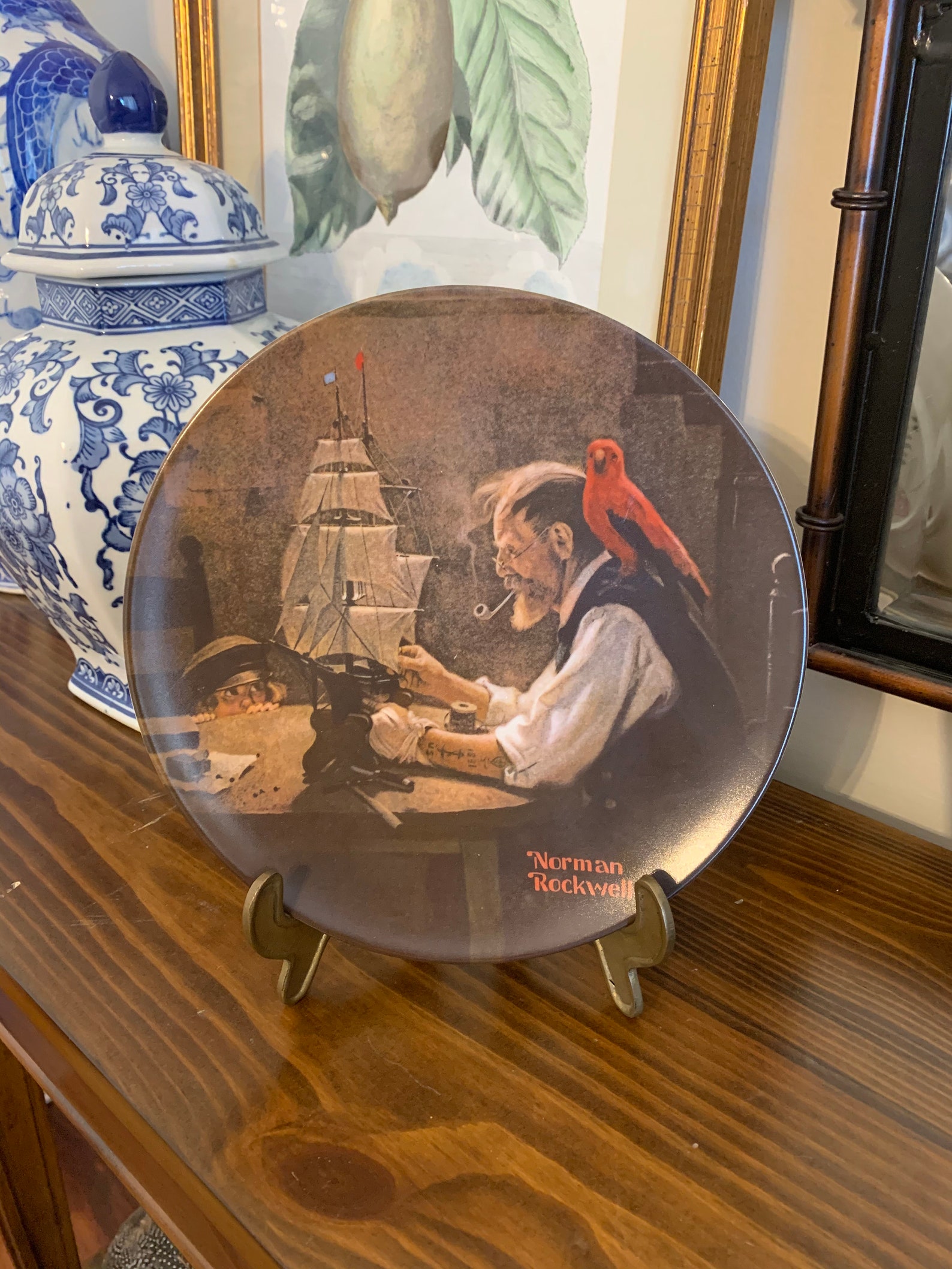 Norman Rockwell the Ship Builder Plate, Limited Edition Knowles ...