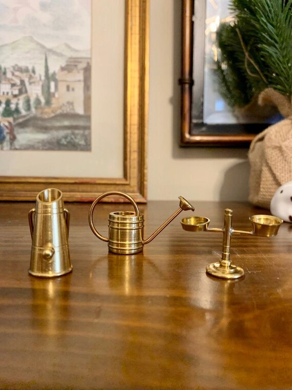 Vintage Dutch Brass Miniatures Brass Dollhouse Miniatures | Etsy