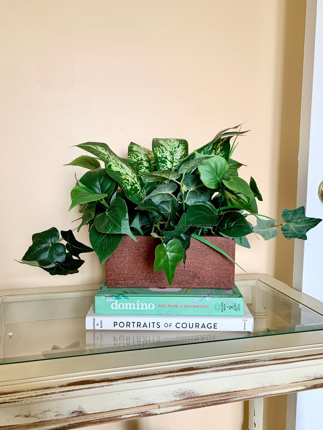 Artificial Pothos Plant in Box Planter Faux Greenery - Etsy