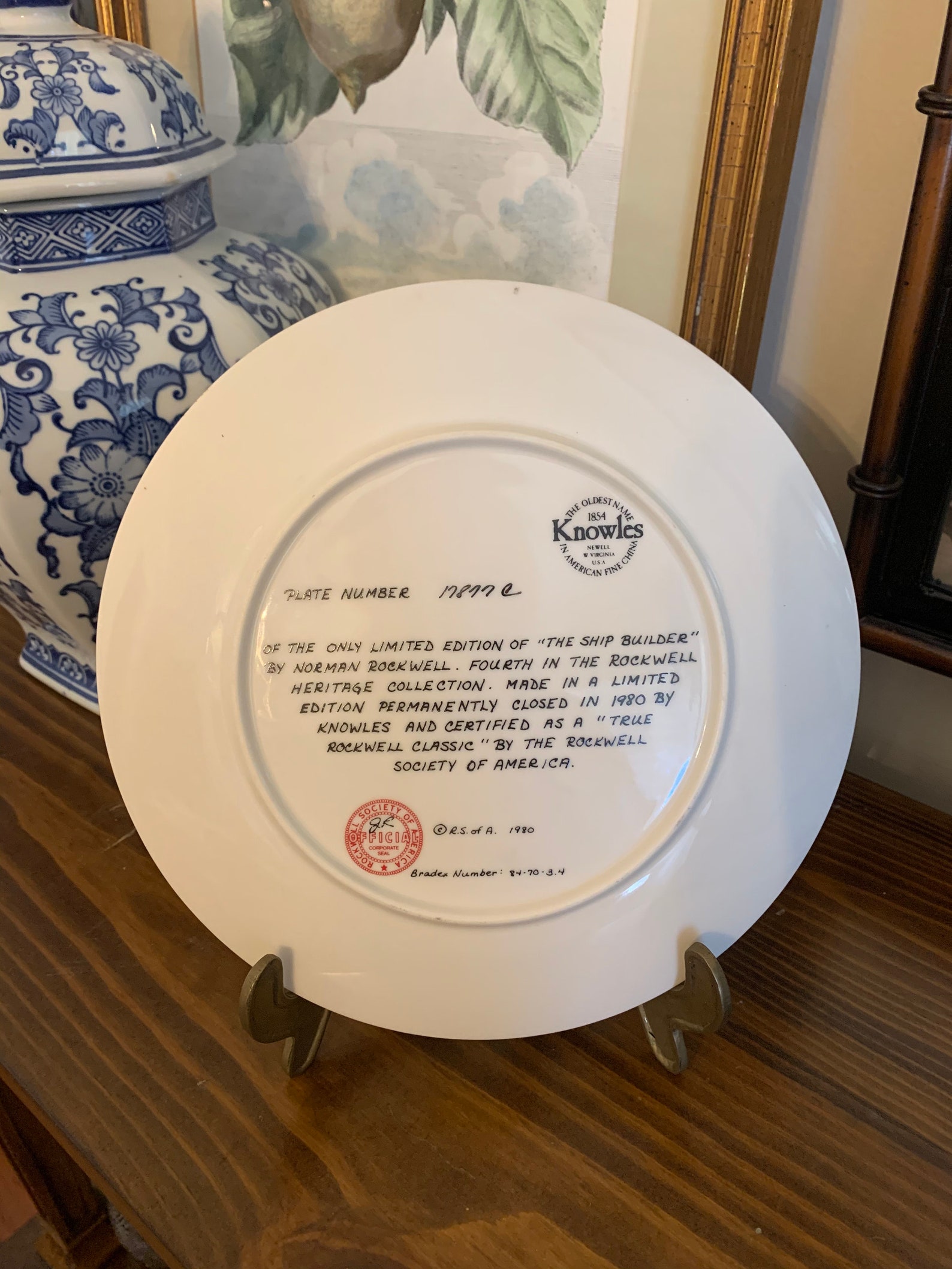 Norman Rockwell the Ship Builder Plate Limited Edition - Etsy