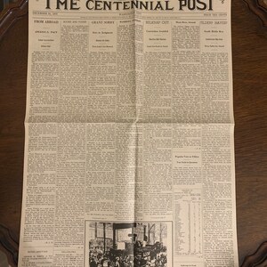 1976 the Centennial Post, Washington Post Smithsonian Newspaper Exhibit ...