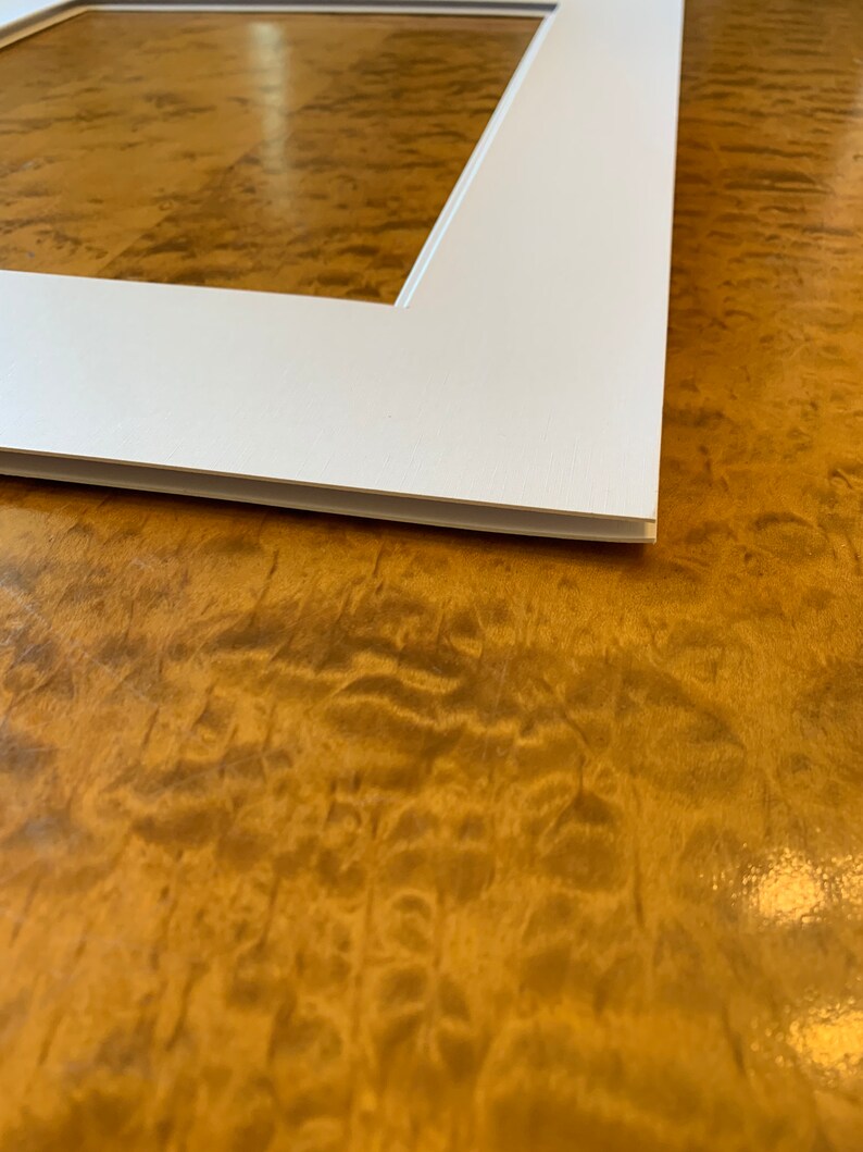 White Beveled Frame Mat 16x20 Double Mat Matted to 11x14 Pre - Etsy