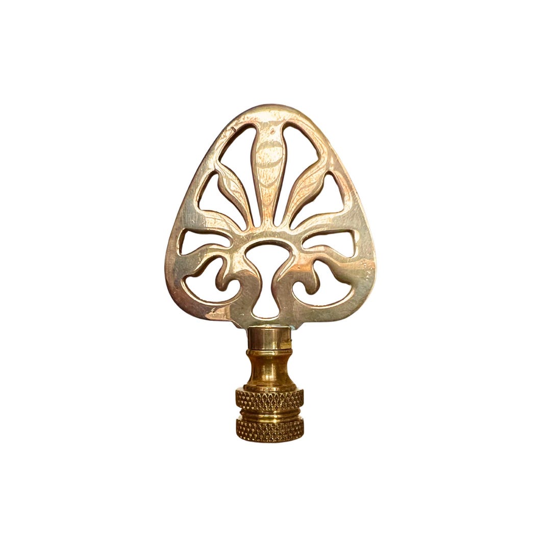Vintage Antique Brass Filigree Lamp Finial - Etsy