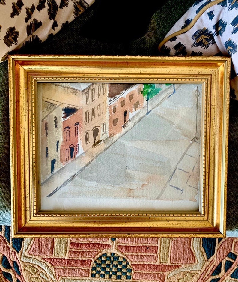 Vintage Watercolor Paintings Two-sided Artwork Melon - Etsy