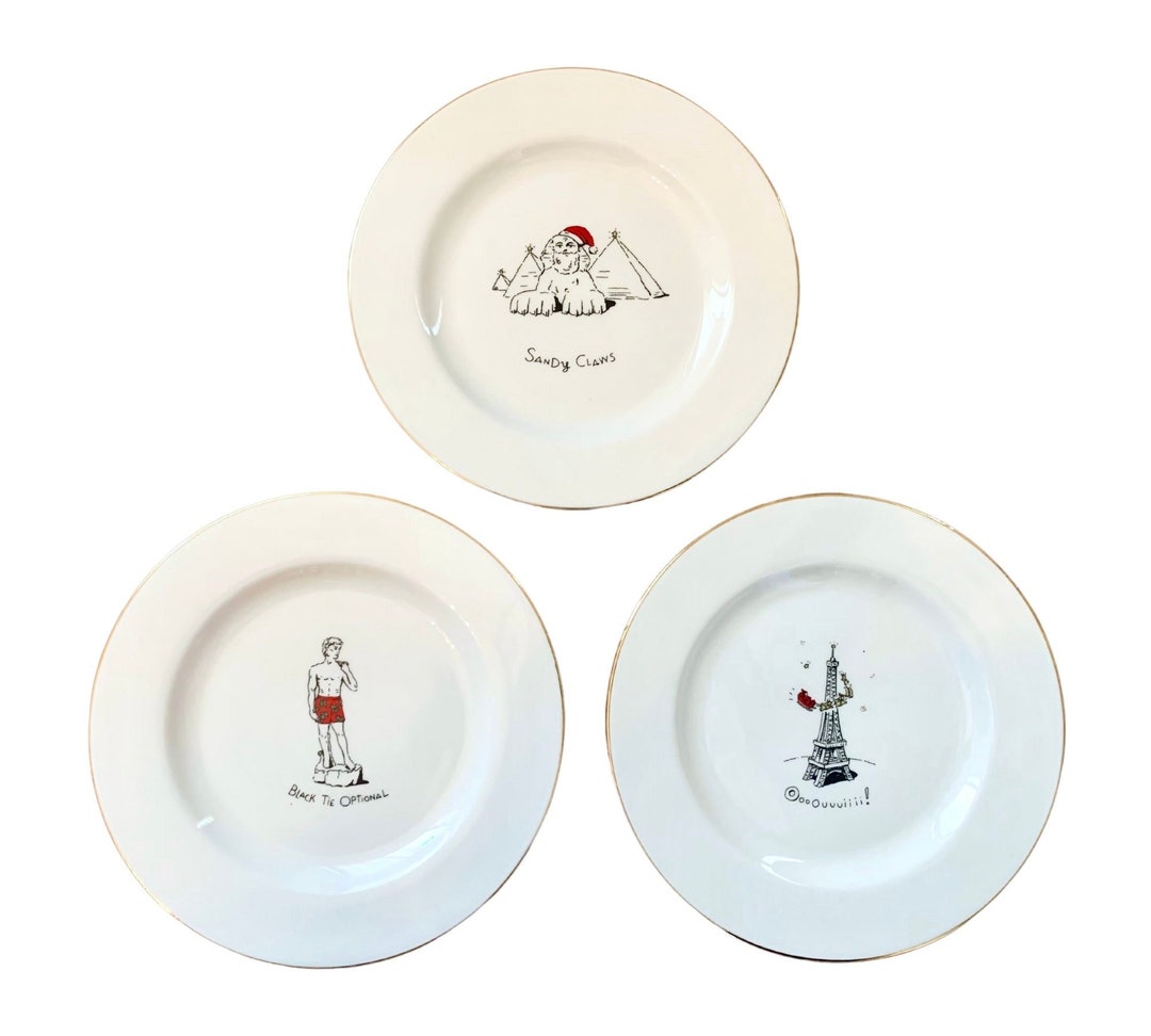 Holiday China Plate Set, Dayton Hudson Merry Masterpieces First Edition ...