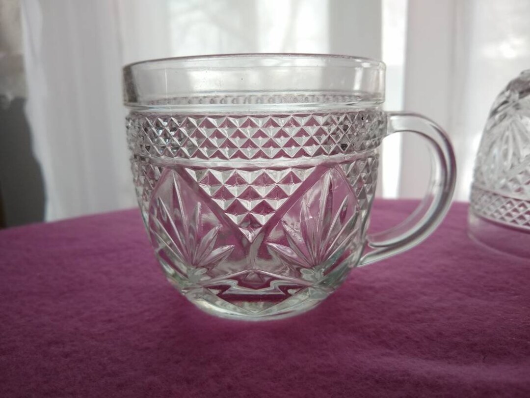 Arcoroc Cristal D'arques Durand Designer Antique Pattern Tea Punch Bowl ...