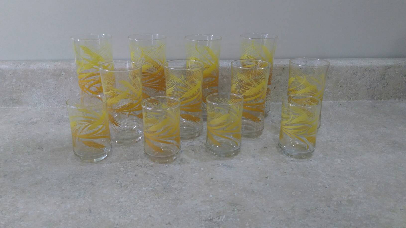 Vintage Water Tumblers Wheat Glasses Water Glass Tumblers And Water