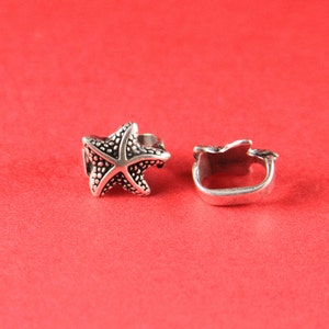 Rs0123>>made in EUROPE 2 Zamak Starfish Sliders, Double Strand 5mm ...