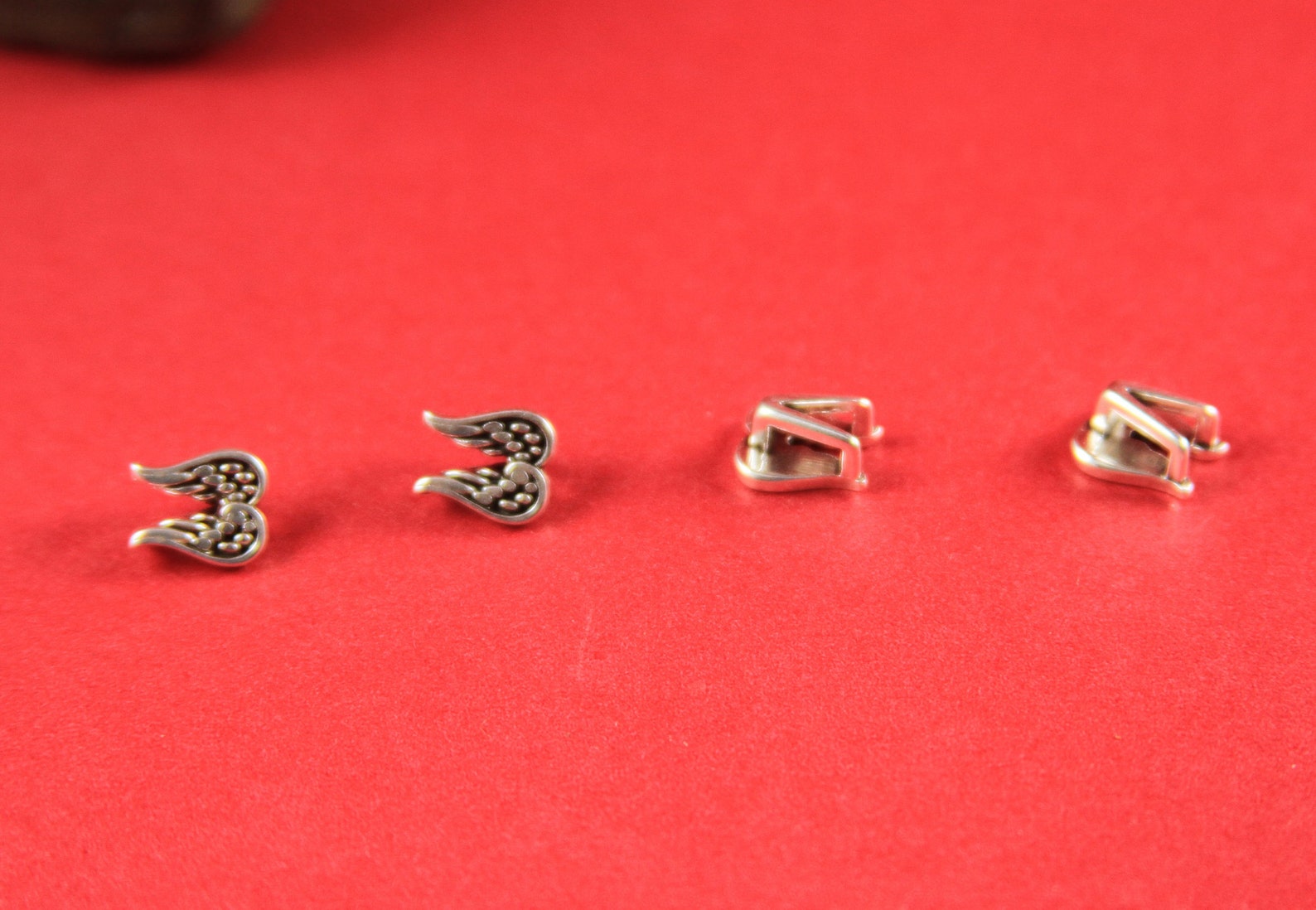Fs0078>>made in EUROPE 4 Zamak Wing Sliders, 5mm Cord Zamak Slider ...