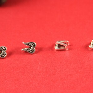 Fs0078>>made in EUROPE 4 Zamak Wing Sliders, 5mm Cord Zamak Slider ...
