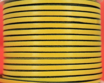 MADE in EUROPE 1 Yard of 5mm Flat Leather Cord, Folded Silver 5mm ...