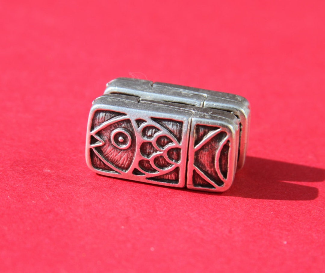 Fc0216>>made IN EUROPE Zamak Clasp for Flat Leather Cord, Silver Clasp ...