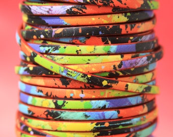 MADE in EUROPE 24'' Flat 5mm Embossed Leather Cord - Etsy