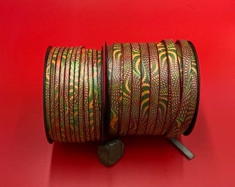 MADE in EUROPE 24'' Multi Color Leather Cord, 5mm Flat Leather Cord ...