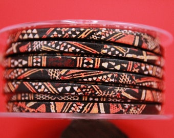 MADE in EUROPE 24'' Flat 5mm Embossed Leather Cord, 5mm Flat Leather ...